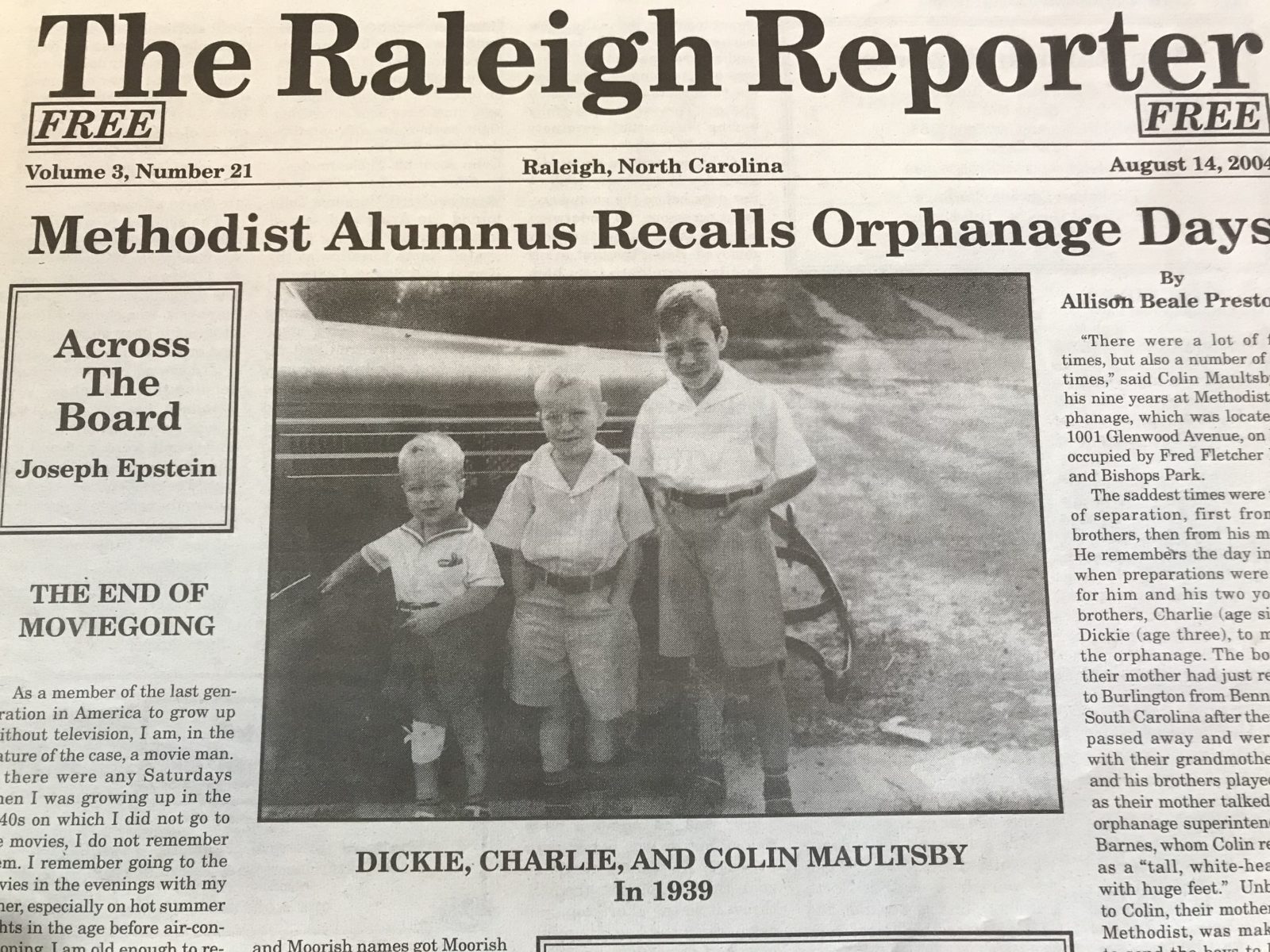 Colin Alexander Maultsby, Jr. - NHD Silent Heroes